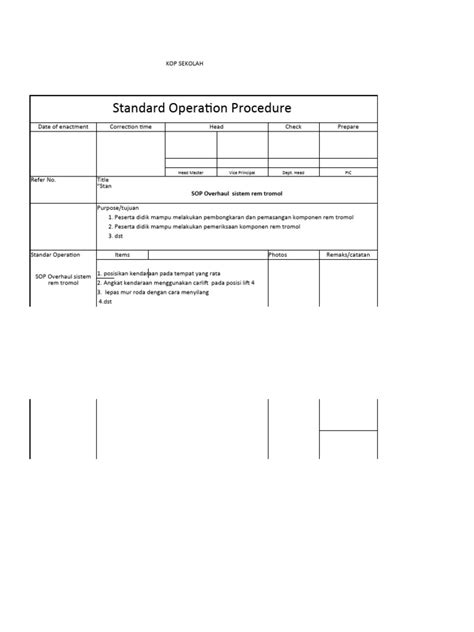 Form Sop Pdf Form Sop Pdf