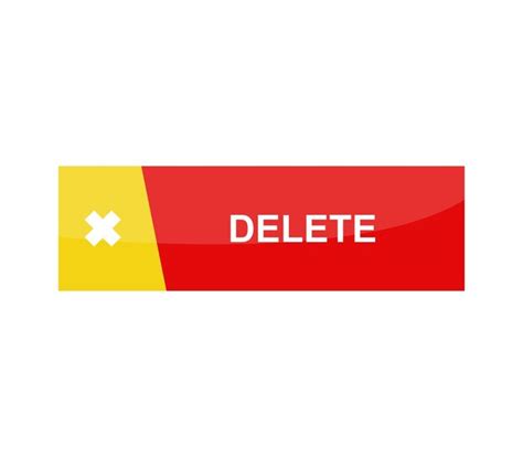 Premium Vector Delete Button