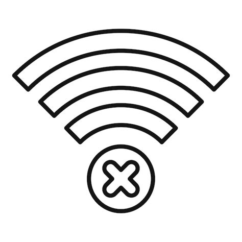 Premium Vector No Wifi Signal Icon Showing Disconnected Internet