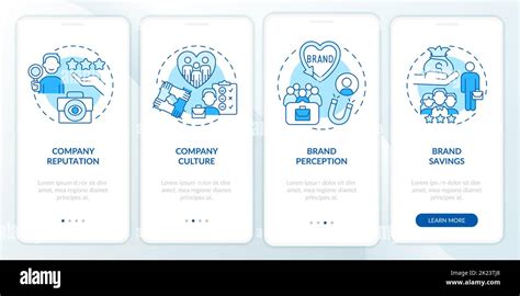 Employer Brand Benefits Blue Onboarding Mobile App Screen Stock Vector Image And Art Alamy
