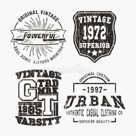 Vntage Stamp Set Stock Vector Illustration Of Graphic 91986570