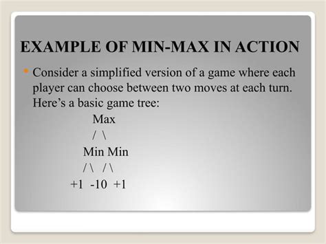 Minmax Algorithm In Machine Learningpptx