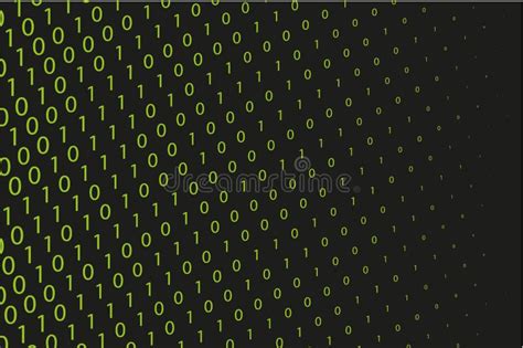 random numbers 0 and 1 background in a matrix style stock vector