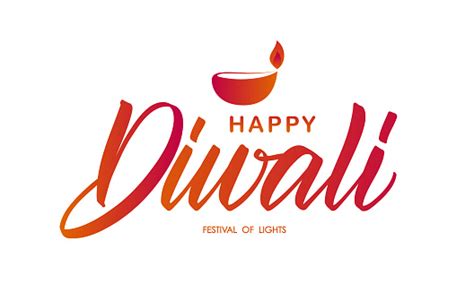 필기 브러쉬는 흰색 바탕에 화 염 색상에서 해피 디 왈 리의 글자를 입력 합니다 벡터 일러스트입니다 검은색에 대한 스톡 벡터 아트 및 기타 이미지 Istock