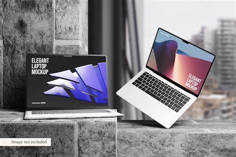 Ui 디자인 프레젠테이션 또는 광고에 필요한 우아한 노트북 목업 프리미엄 Psd 파일