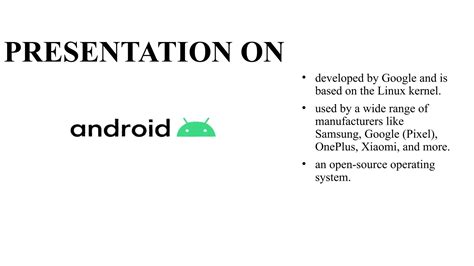 presentation on android pptx android operationg system ppt
