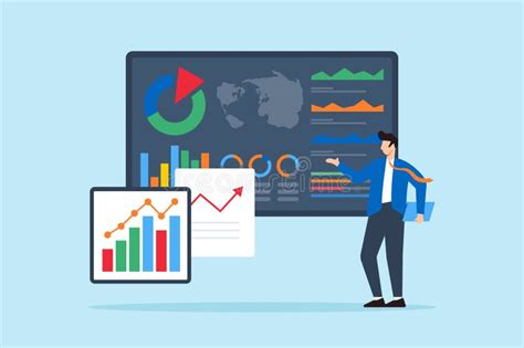 Business Intelligence Reporting Data Visualization Concept Vector Illustration Analysts