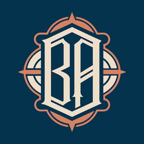 Ba Letter Logo Creative Design Premium Ai Generated Vector
