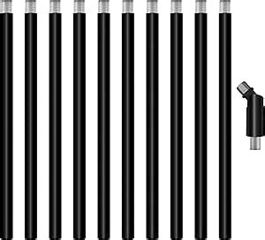 10 Pieces 12 Inch M10 Threaded Extension Poles Lighting