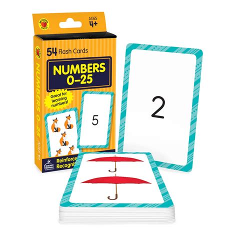 Carson Dellosa Number Flash Cards For Babes 2 4 Years Numbers Flash