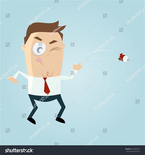Cartoon Man Throwing Dart Stock Vector Royalty Free 149890277 Shutterstock