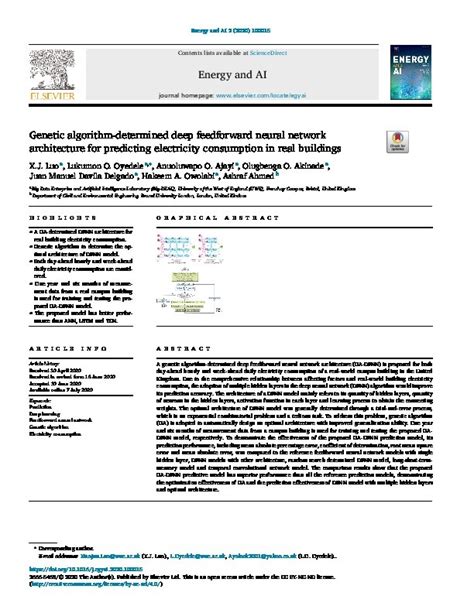 Genetic Algorithm Determined Deep Feedforward Neural Network Architecture For Predicting
