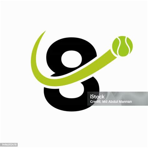 편지 8 템플릿에 테니스 로고 디자인 테니스 스포츠 아카데미 클럽 로고 경기 스포츠에 대한 스톡 벡터 아트 및 기타 이미지 경기 스포츠 경쟁 공 스포츠 장비 Istock