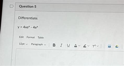 solved differentiate y 4xex−4ex