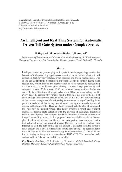 Pdf An Intelligent And Real Time System For Automatic Driven An