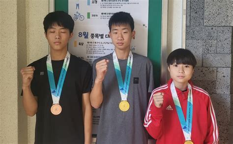 광주체육중 국방부장관기전국단체대항태권도대회서 금2·동1 획득