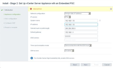 Vmware VCenter 6 5 Installation Internal Error Stack Overflow
