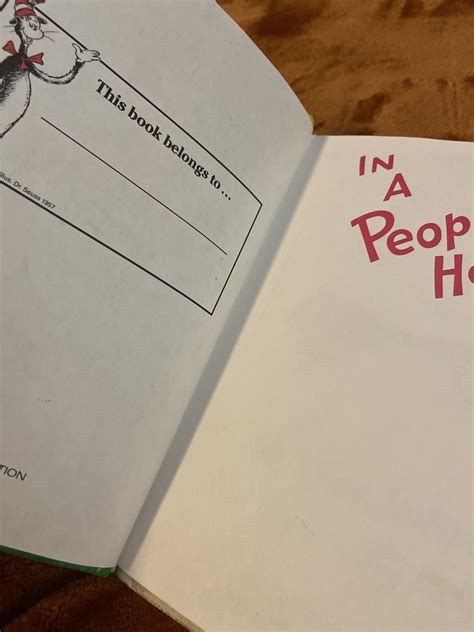 In A People House By Dr Seuss 1972 Etsy