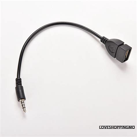 Mm Male Aux Audio Plug Jack To Usb Female Converter Cable Cord Car High Speed Shopee