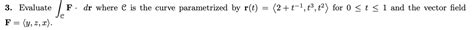 Solved Evaluate CFdr Where C Is The Curve Parametrized Chegg