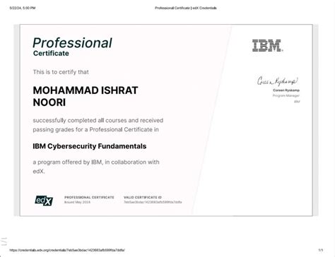 Ishrat Noori On Linkedin Ibm Cybersecurity Edx