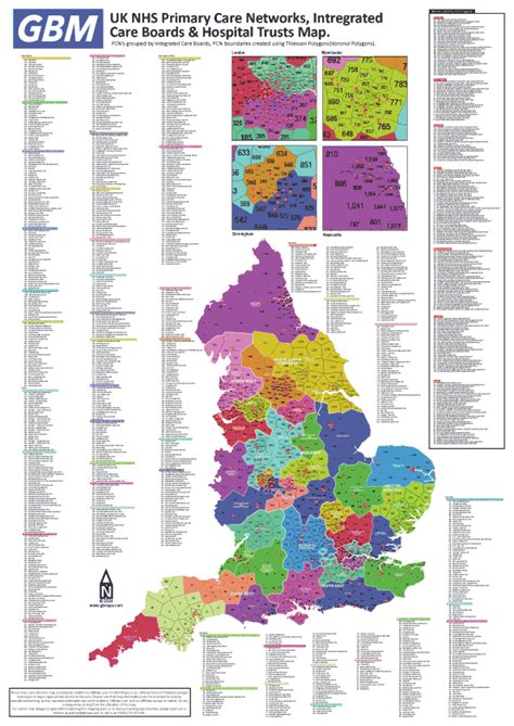 Uk Nhs Primary Care Networks Vector Boundary Maps For Stats Display