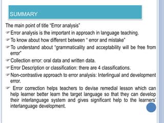 Error Analysis Pptx