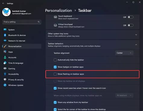 How To Disable Flashing Taskbar Buttons Or Icons On Windows 11 Taskbar
