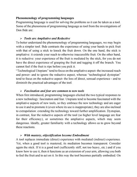 Po Pl Combined Notes Phenomenology Of Programming Languages