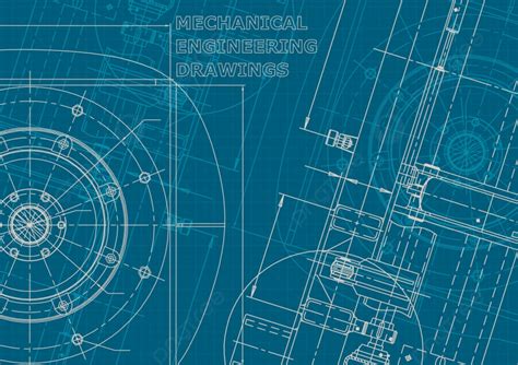 Blueprint Industrial Pattern Architect Background Banner Outline