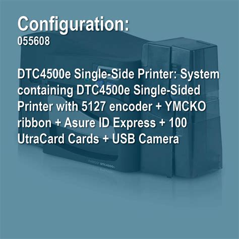 Fargo By Hid Global 55608 Dtc4500e Simplex Id Card Printer System Anythingid