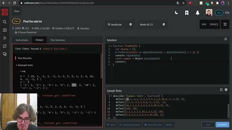 codewars explicando lógica do kata find the odd int youtube