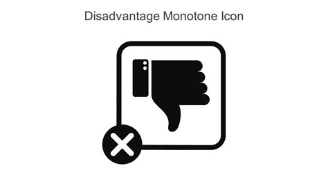 Disadvantage Monotone Icon In Powerpoint Pptx Png And Editable Eps Format PPT Template