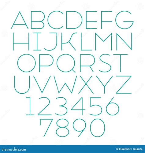 Handmade Sans Serif Font Stock Vector Illustration Of Text 56023235