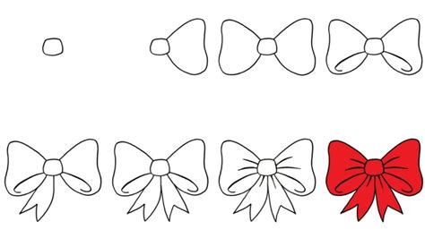 How To Draw A Bow Step By Step How To Draw A Bow Step By Step