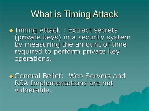 Ppt Remote Timing Attacks Powerpoint Presentation Free Download Id