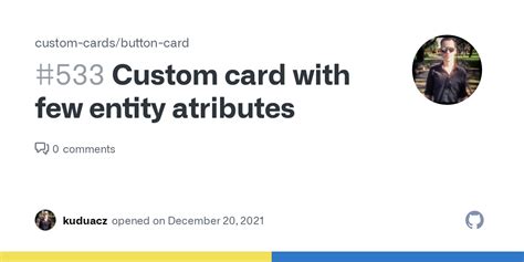 Custom Card With Few Entity Atributes Issue 533 Custom Cards Button Card GitHub