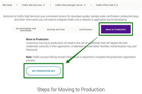 Fedex How To Get The Api Key