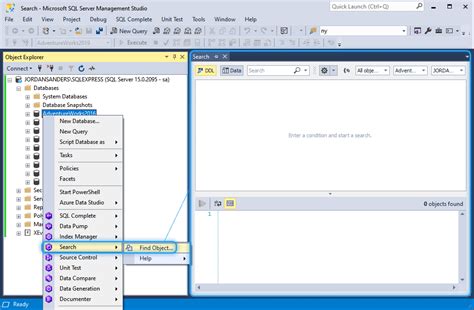 How To Search For Database Objects Table Data And Value In Sql Server