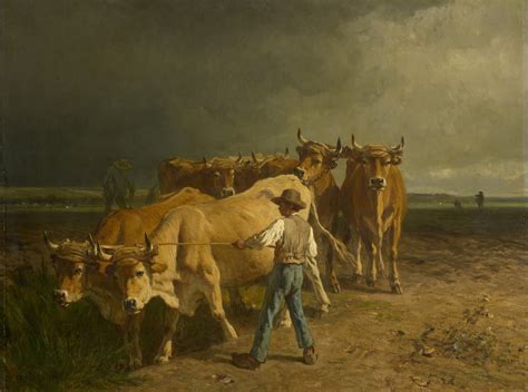 Oxen Plowing By Constant Emile Troyon Buy Fine Art Prints
