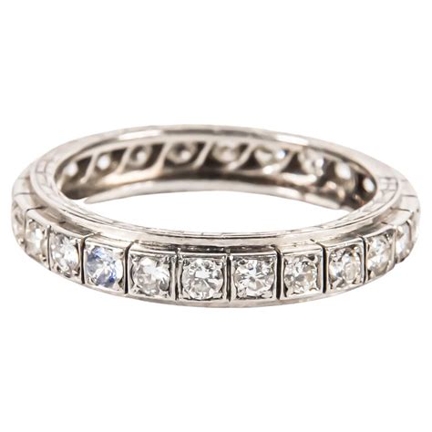 Cartier Diamond Platinum Eternity Band Ring At 1stdibs Cartier