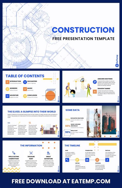 Free Construction Powerpoint Template Eatemp