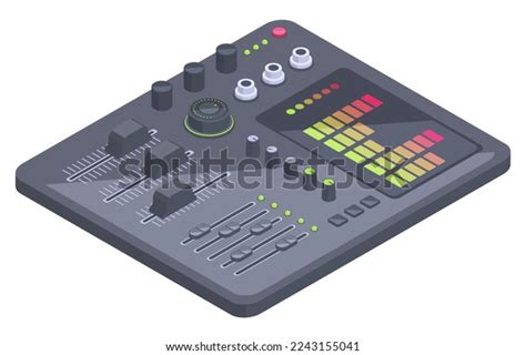 아이소메트릭 컨트롤 패널 우주선 대시보드 슬라이더 스톡 벡터로열티 프리 2243155041 Shutterstock