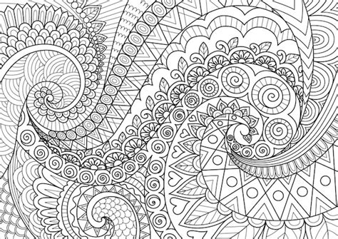 Linea Arte Astratta Per Fondo Libro Da Colorare Adulto Illustrazione