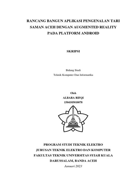 rancang bangun aplikasi pengenalan tari saman aceh dengan augmented