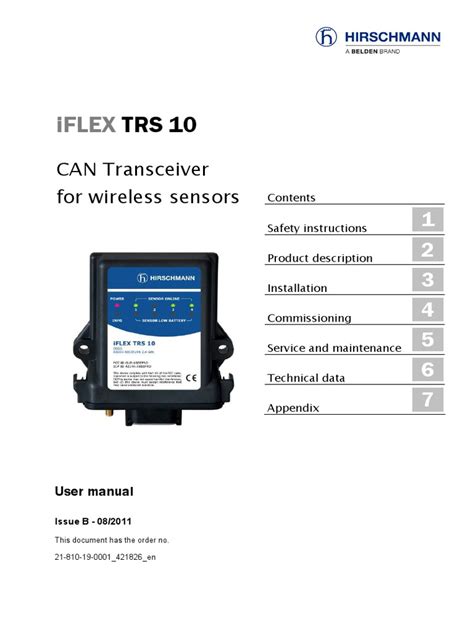 Trs 10 Users Manual Can Interface 421826b Pdf Electrical Connector