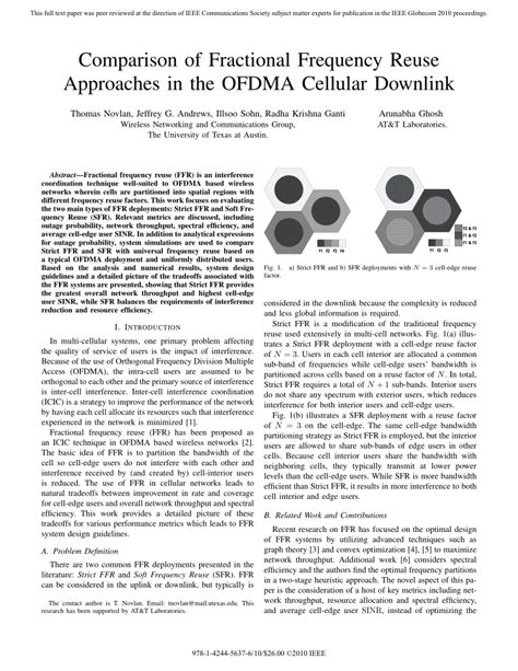 Pdf Comparison Of Fractional Frequency Reuse Approaches In The Ofdma Cellular Downlink