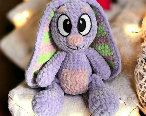 Floppy Bunny Toy Bluey Floppy Bunny Lilac Bunny Etsy