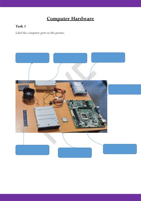 Computer Hardware And Software Worksheet Teaching Resources