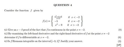 Solved QUESTION Consider The Function F Given By Chegg
